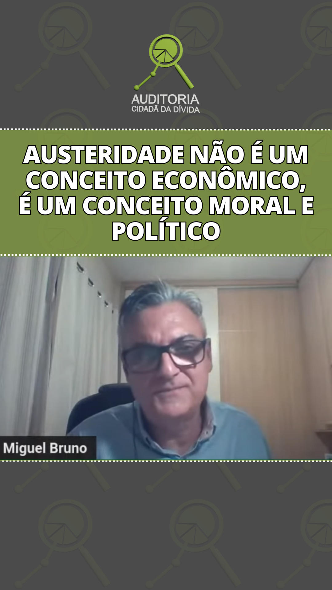 Austeridade não é um conceito econômico, é um conceito moral e político - Prof. Miguel Bruno ...