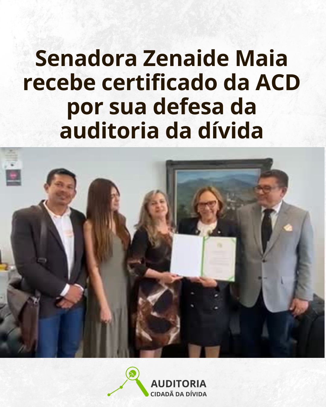 Senadora Zenaide Maia recebe certificado da ACD por sua defesa da ...